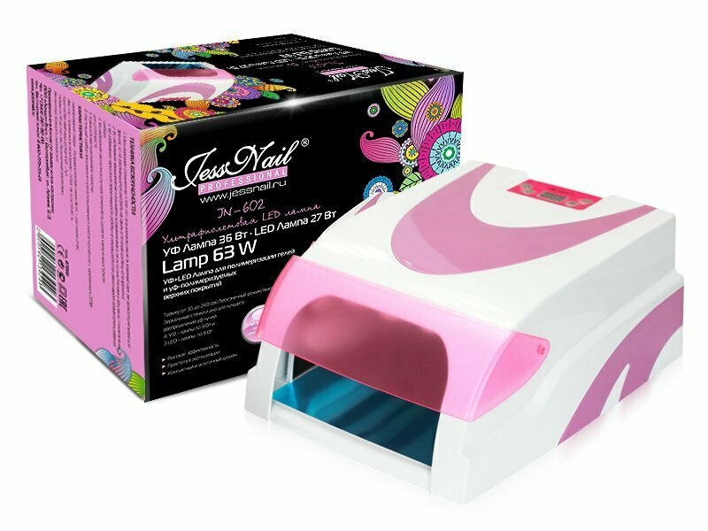 Jessnail Лампа маникюрная УФ+LED 63 Вт (36 Вт УФ + 27 Вт LED) Белая JN-602 "JessNail"