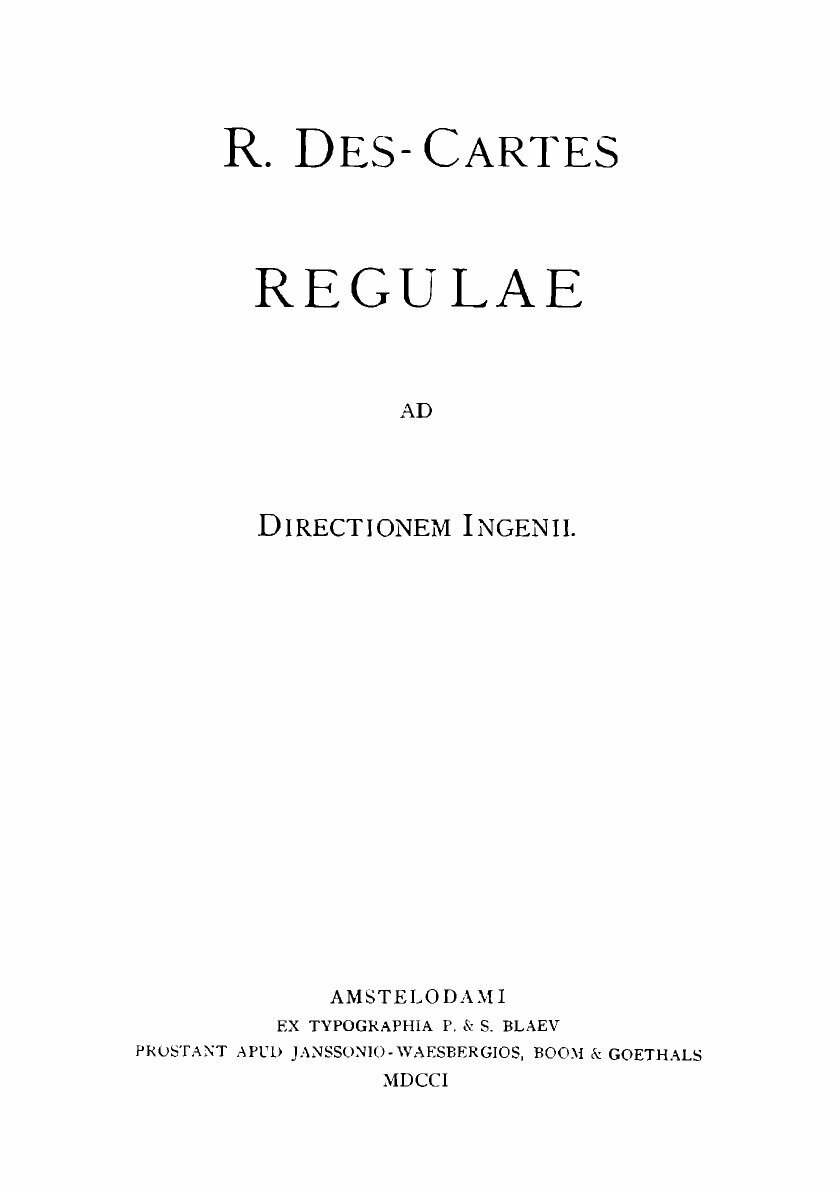 Regulae ad directionem ingenii — фото 1