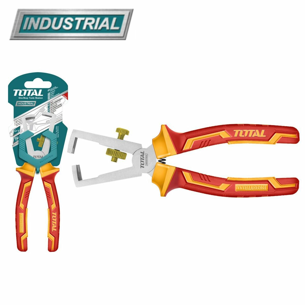Клещи для снятия изоляции диэлектрические 160 мм TOTAL