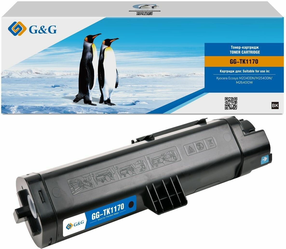 Картридж лазерный G&G черный, 7200 страниц, для Kyocera Ecosys M2040DN M2540DN M2640IDW (GG-TK1170)