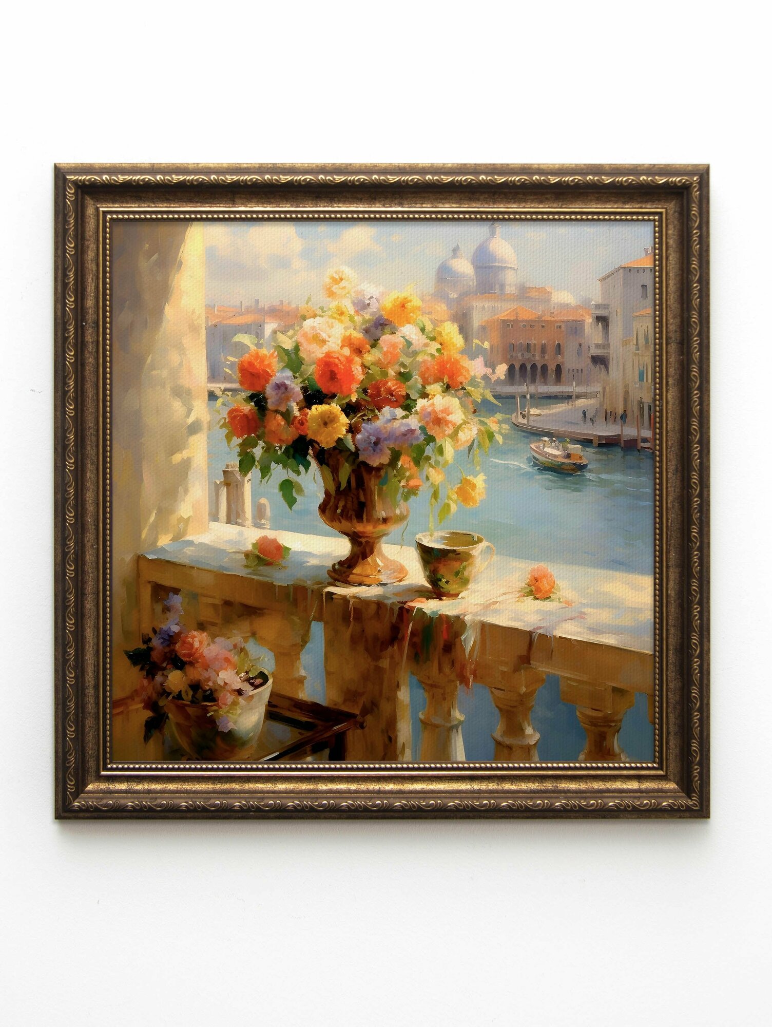 Картина интерьерная на холсте в раме "Сказочный пейзаж" 35.5*35.5 см