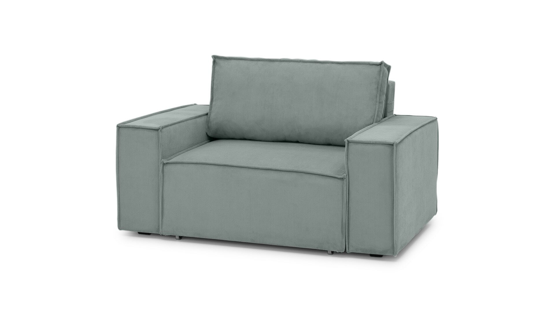 Кресло Софт 2 Cilium Steel NOW 152x103x90 см, серый Вельвет, дельфин Фиеста