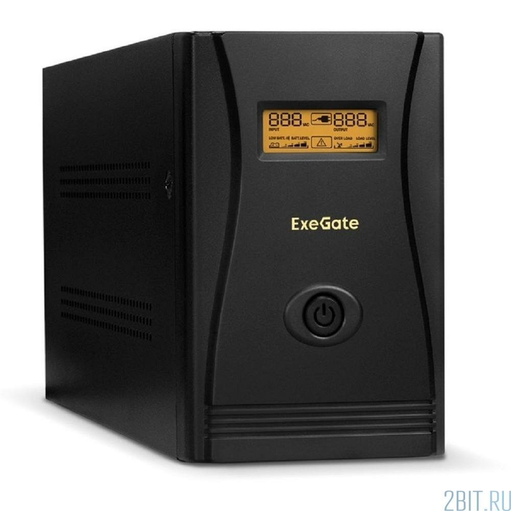 ИБП EXEGATE SpecialPro Smart LLB-2200. LCD. AVR.2SH. RJ. USB, черный