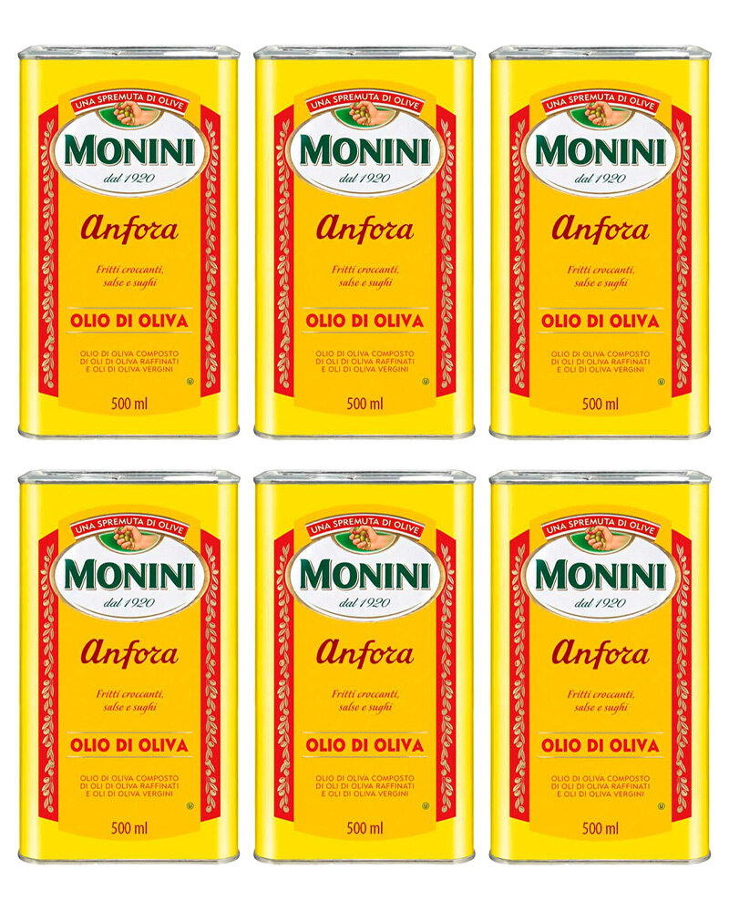 Масло оливковое Monini Анфора ж/б 0.5 л. - 6 шт