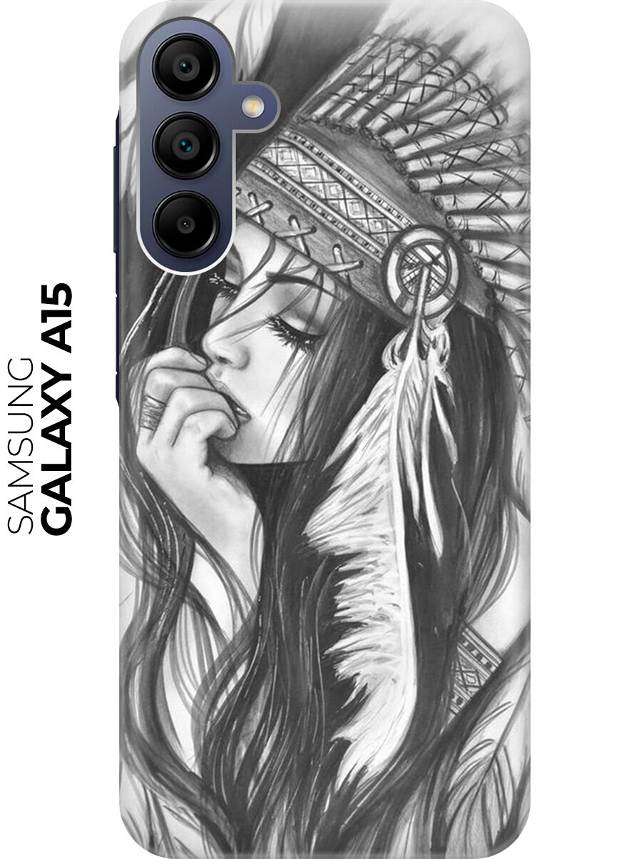 Силиконовый чехол на Samsung Galaxy A15 / Самсунг А15 с рисунком "Эскиз девушки"