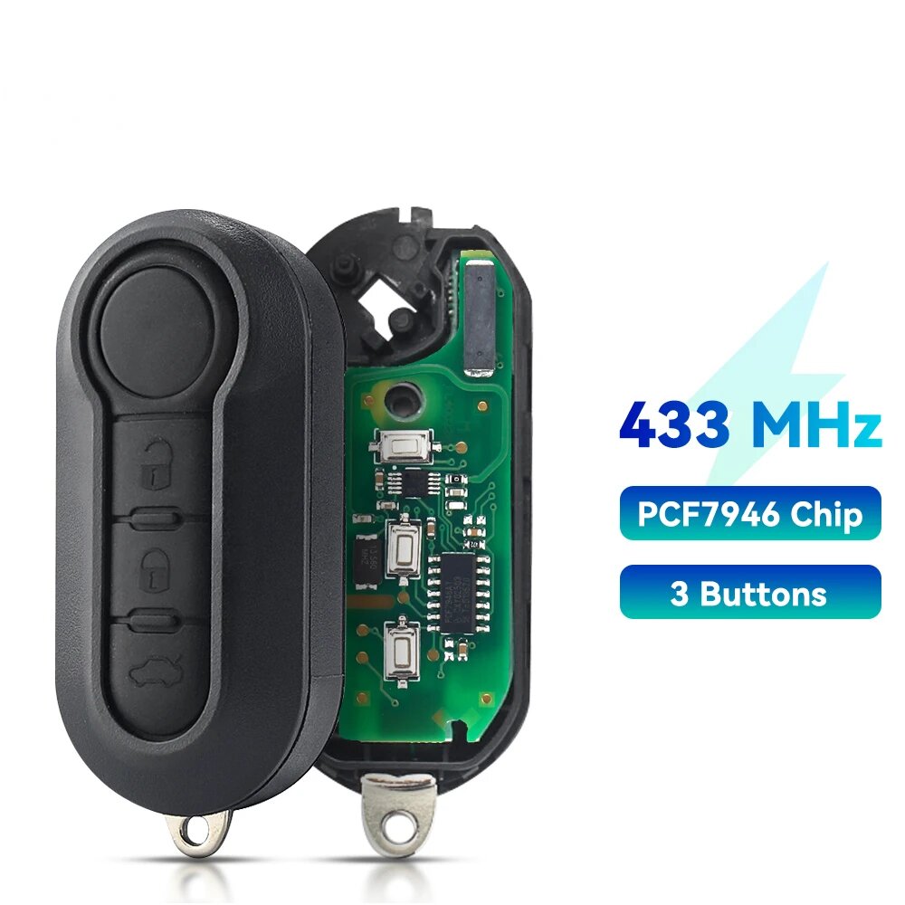 Автомобильный Дистанционный ключ Dandkey для Fiat MPV Bravo/Ducato 500 Doblo Qubo Grande Punto Citroen Jumper Peugeot Boxer 433,92 МГц чип ID46 Model 4, Marelli System