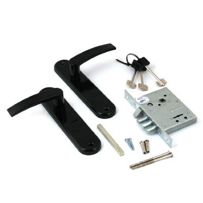 Замок врезной ПроСам 77305 9-6 (чёрный глянец)