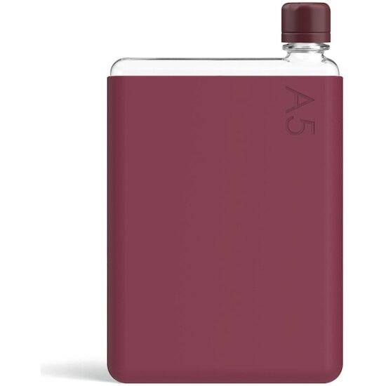 Бутылка Memobottle с силиконовым чехлом A5, бордовый