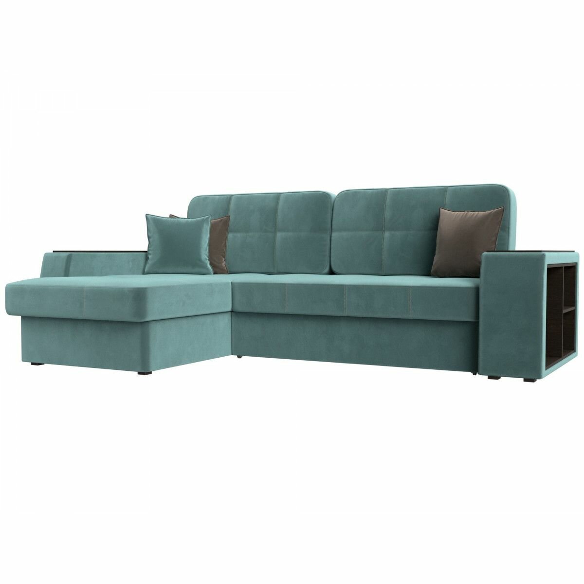 Угловой диван Брюссель левый угол, Велюр, Модель 110648L