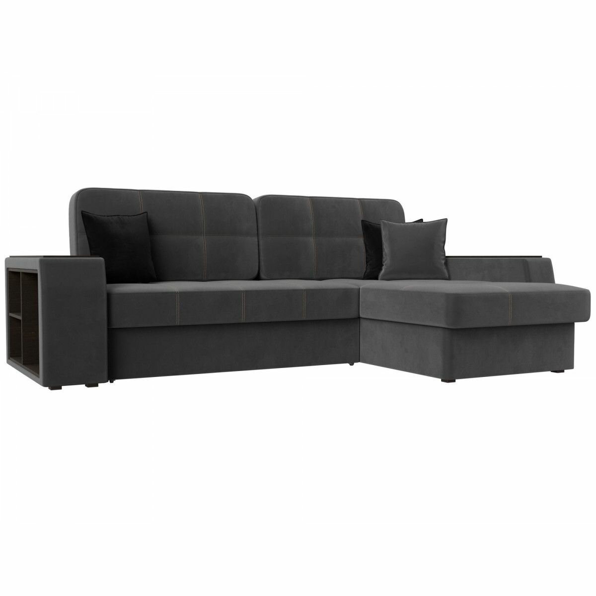 Угловой диван Брюссель правый угол, Велюр, Модель 110652