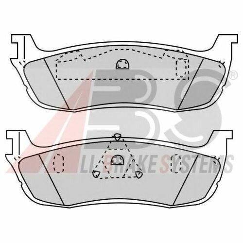 Комплект задних тормозных колодок Abs 38711 для FORD AUSTRALIA F150 (1996-2007), FORD USA F150 (1996-2007), FORD USA F150 STANDARD CAB PICKUP