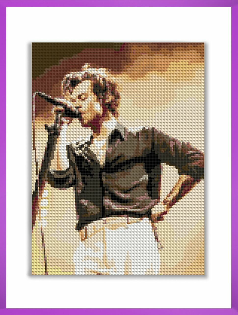 Алмазная мозаика на подрамнике - вышивка Гарри Стайлз Harry Styles 30 х 40 см