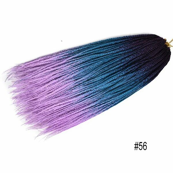 TOMO Синтетические косы 22 корня радужный омбре розовый красный 4 шт./лот, 56