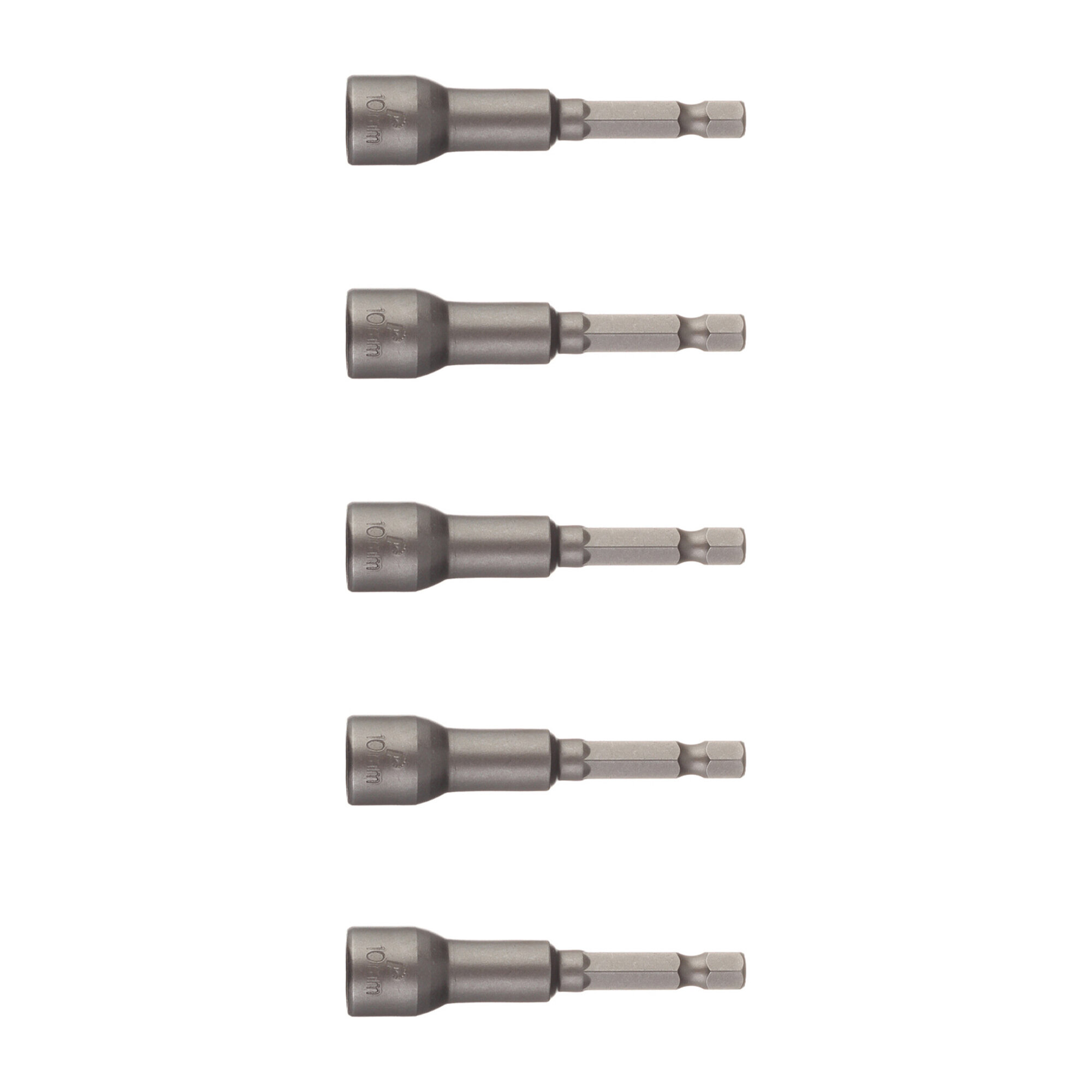 Адаптер для болтов и саморезов Практика (035-141) 10 мм L65 мм магнитный шестигранная головка (5 шт.)