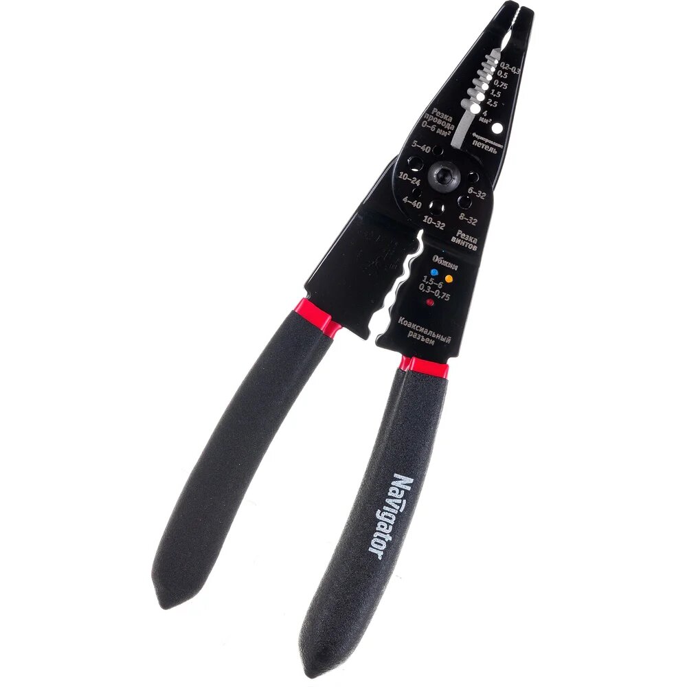 Многофункциональные, Navigator, пресс-клещи Navigator NHT-Pkm01-6v1 80444, специальной среднеуглеродистой стали