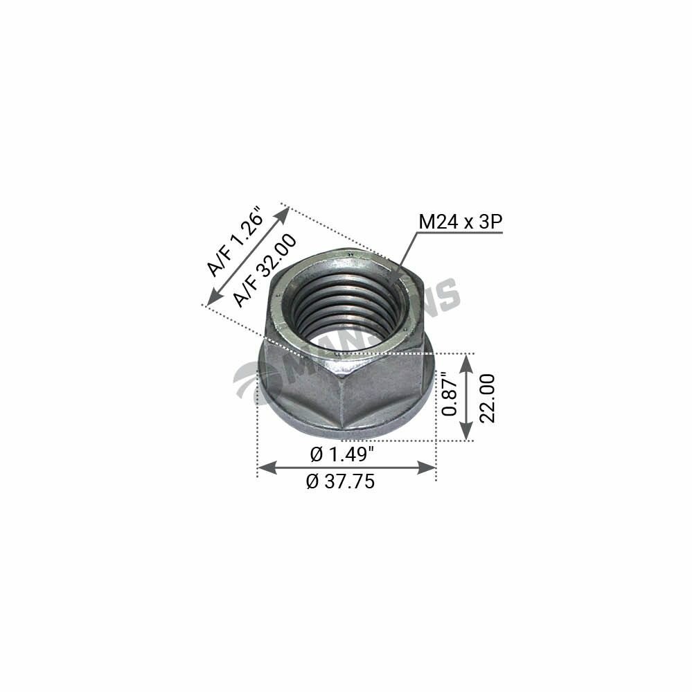 Гайка М24x3/22 стремянки 900.100 MANSONS