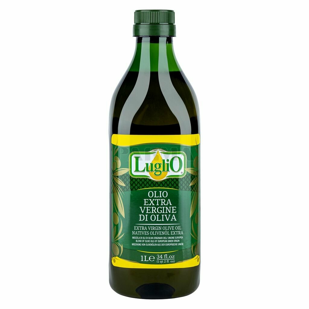 Оливковое масло LugliO Extra Vergine, нерафинированное холодного отжима (AA21), ПЭТ, 1 л