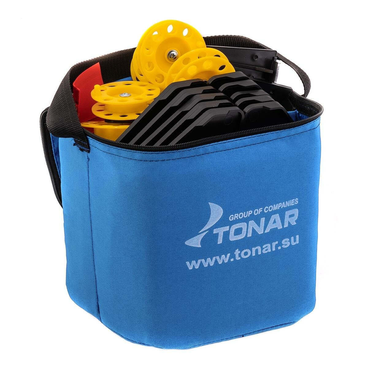 Набор жерлиц на подставке ЖЗ-05 (d-210мм. катушка d-63мм) (10шт) тонар