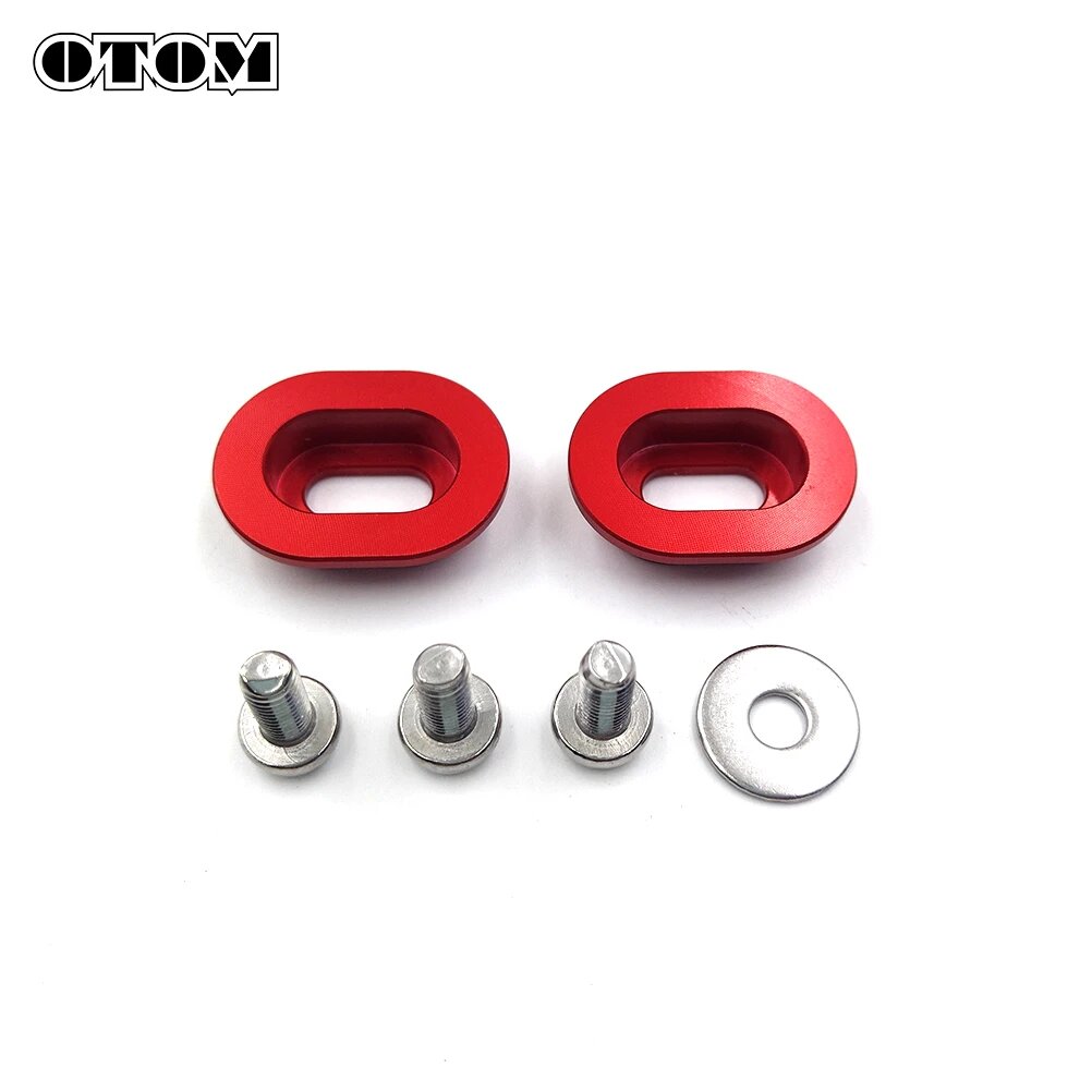 OTOM 2 шт. шайбы для слайдера цепи мотоцикла, алюминиевая шайба для обработки с ЧПУ для HONDA CRF150R CRF250R CRF250X CRF450X CR125 CRM250 Красный, Red