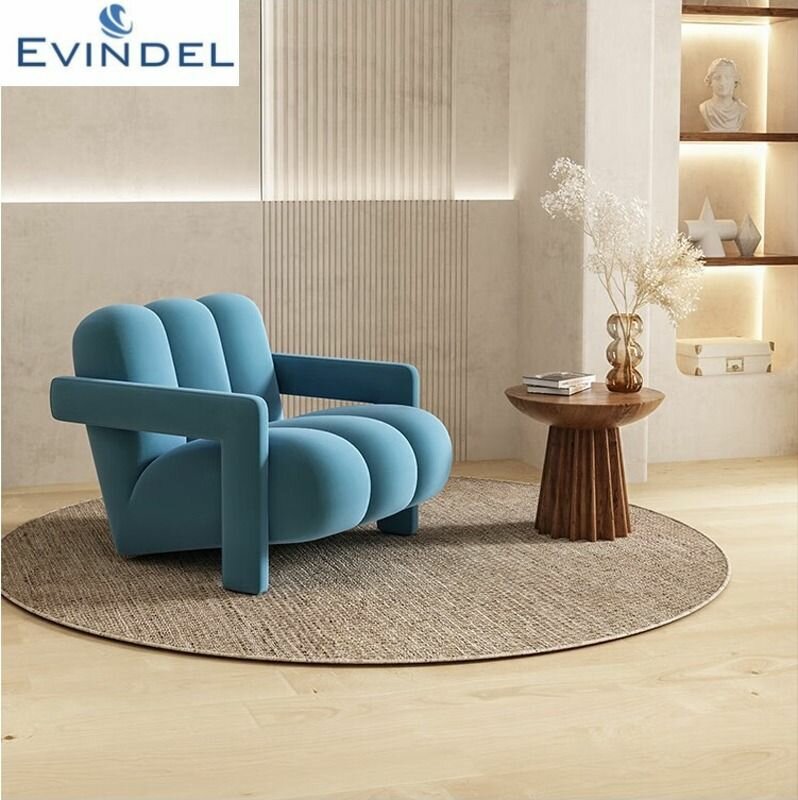 Кресло, EVINDEL, Рама из цельного дерева/матовый бархат,85*70*72cm