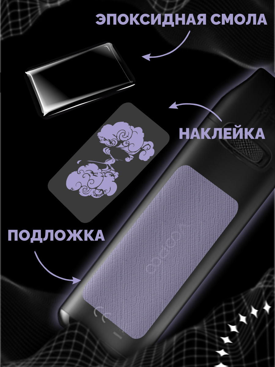 3D наклейки для под системы Voopoo девушка — фото 1