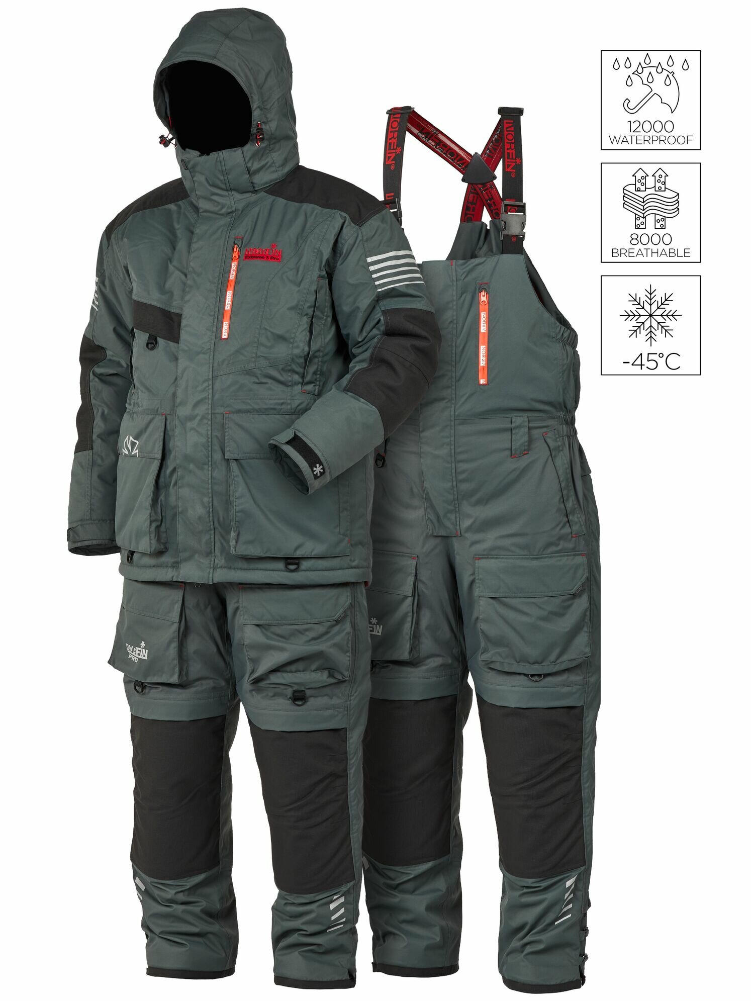 Костюм рыболовный тактический зимний Norfin EXTREME 5 PRO 03 р. L мужская камуфляжная одежда для охоты теплый спортивный тактический