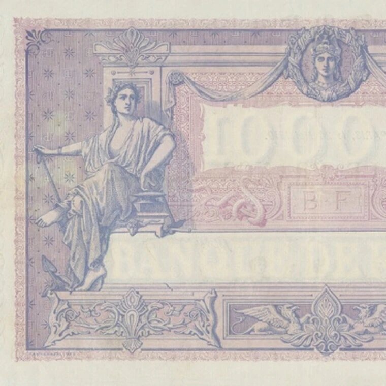 1000 франков 1919 года Банк Франции, сувенирная копия, банкноты и купюры редкие коллекционные
