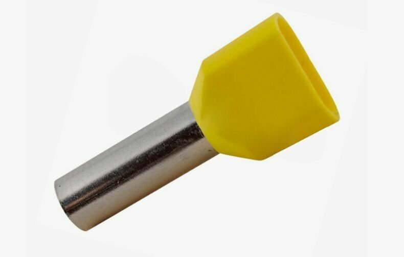 Наконечник штыревой втулочный изолированный Двойной НШВИ 2,5мм2 (2х2,5мм2) 100шт