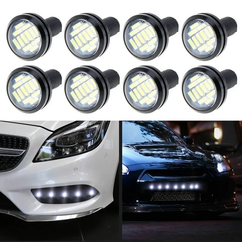 1 шт. орлиный глаз светодиодный свет 4014 12SMD 23 мм дневные ходовые DRL резервный свет лампа для автомобиля Белый парковочный сигнал свет аксессуары White Light