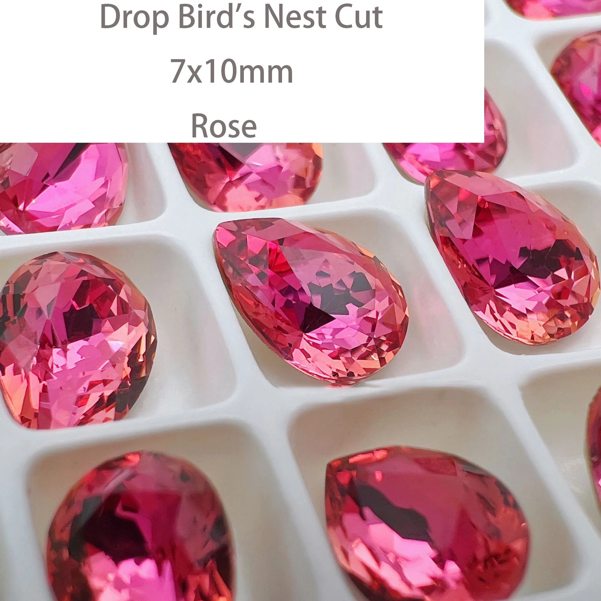 Кристаллы Rose 7x10мм "Птичье гнездо"