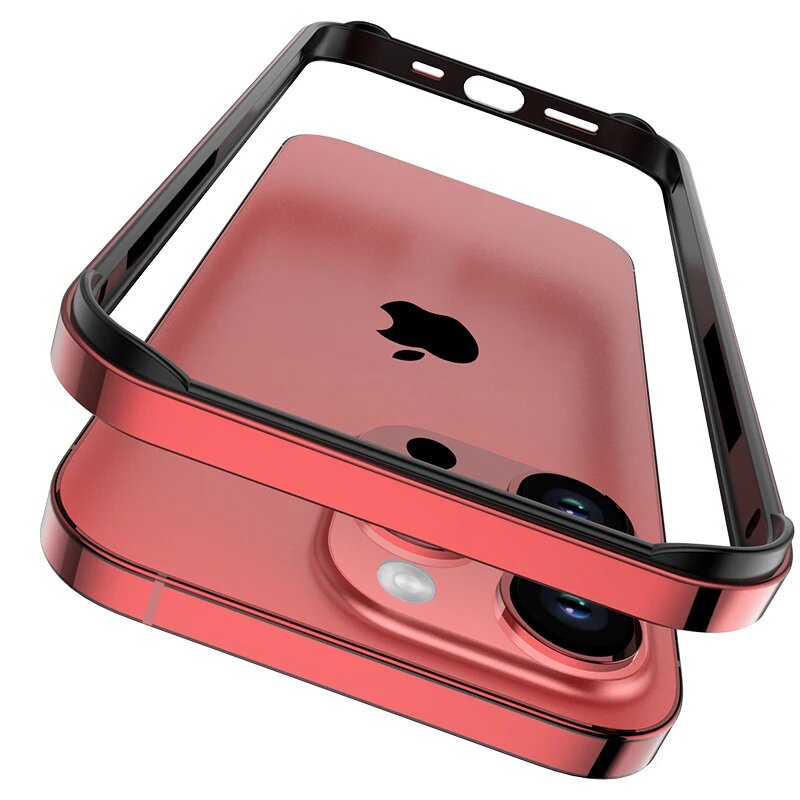 Чехол для iPhone 13 Red BK, алюминиевый бампер