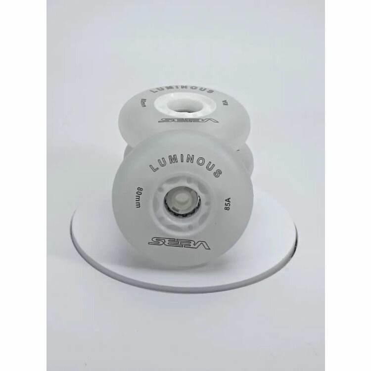 Колеса для роликов светящиеся Seba Luminous 80mm/85A белые 4шт