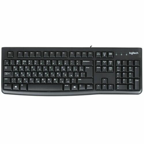 Клавиатура проводная Logitech K120 920-002506/22 , мембранная, клавиш - 104, USB, черная