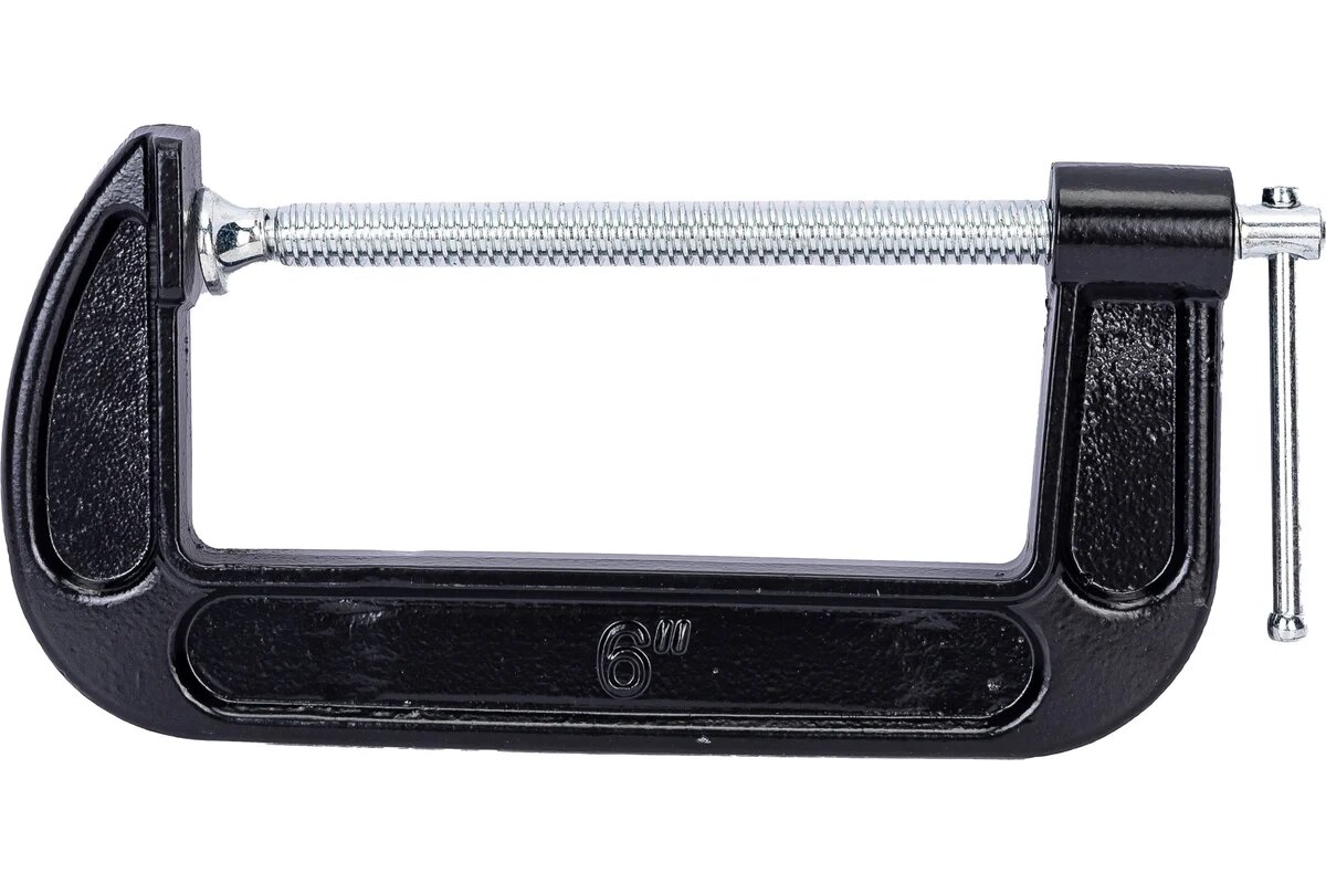 G‑образная струбцина волат 150 мм из стали для дерева, металла, пластику и стекла с винтовым зажимом, червячной резьбой и максимум усилием 5000 Н