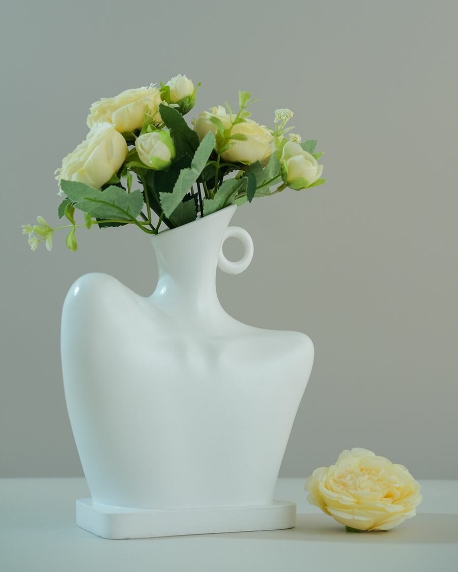 Декоративная ваза для цветов и сухоцветов для интерьера дома Силуэт девушки