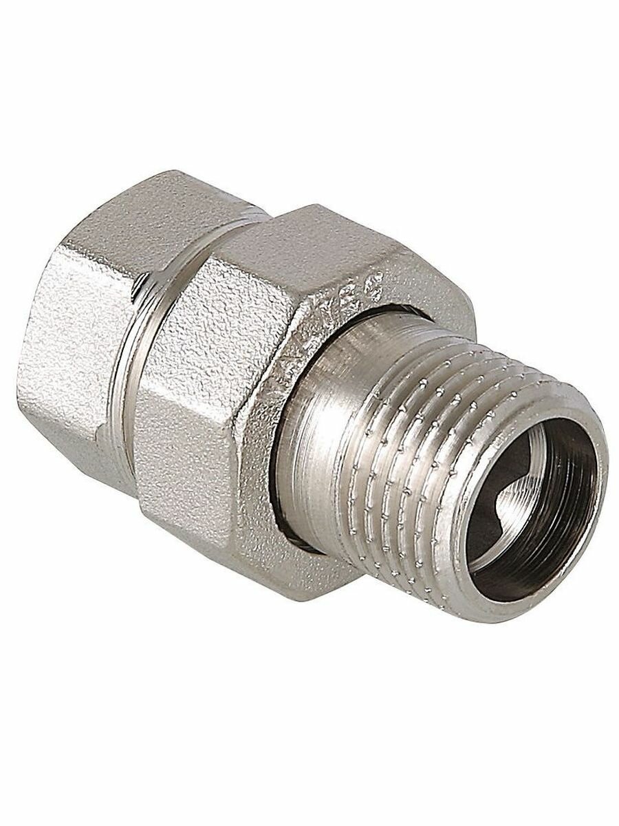 Американка VALTEC 2" НВ латунь никелированная VTr.341. N.0009