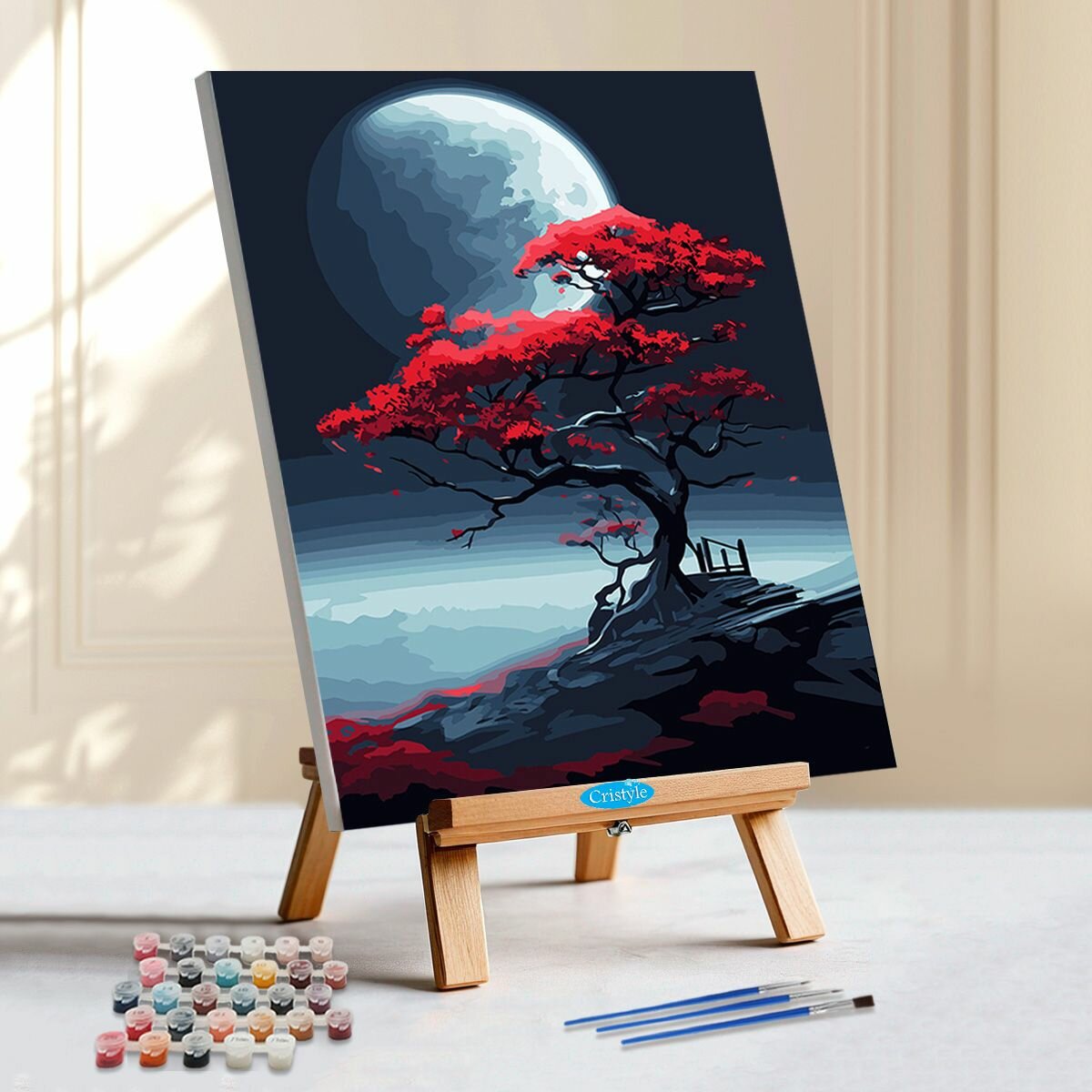 Картина по номерам на холсте Cristyle ST038, 'В уединении под луной', 30*40 см