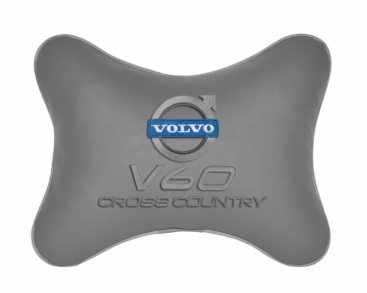 Подушка на подголовник автомобильная серая экокожа VOLVO V60 Cross Country