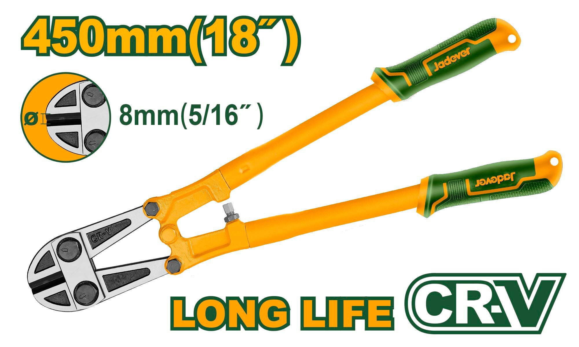 Болторез 450мм до 8мм, лезвия CR-V JADEVER JDBC2018