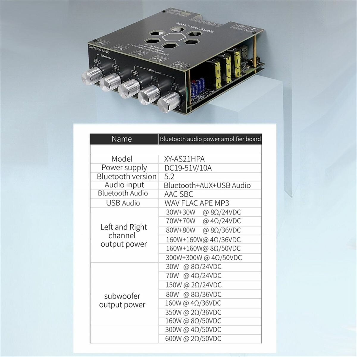 Аудио AS21HPA HIFI класс 300 Вт X 2+600 Вт стерео TPA3116 Bluetooth цифровой усилитель плата модуль B