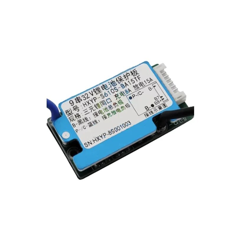 Плата защиты HeltecBMS 6S 7S 8S 9S 10S BMS 36В 15А 20А для литиевых аккумуляторов 3.7В 18650 с контролем температуры / BMS для электровелосипедов