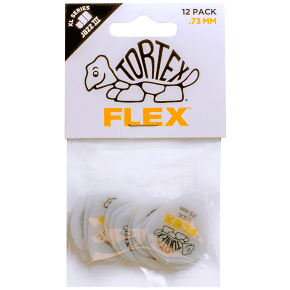 Медиаторы Dunlop Tortex Jazz III Flex XL, для гитары, пластик, 0,73 мм