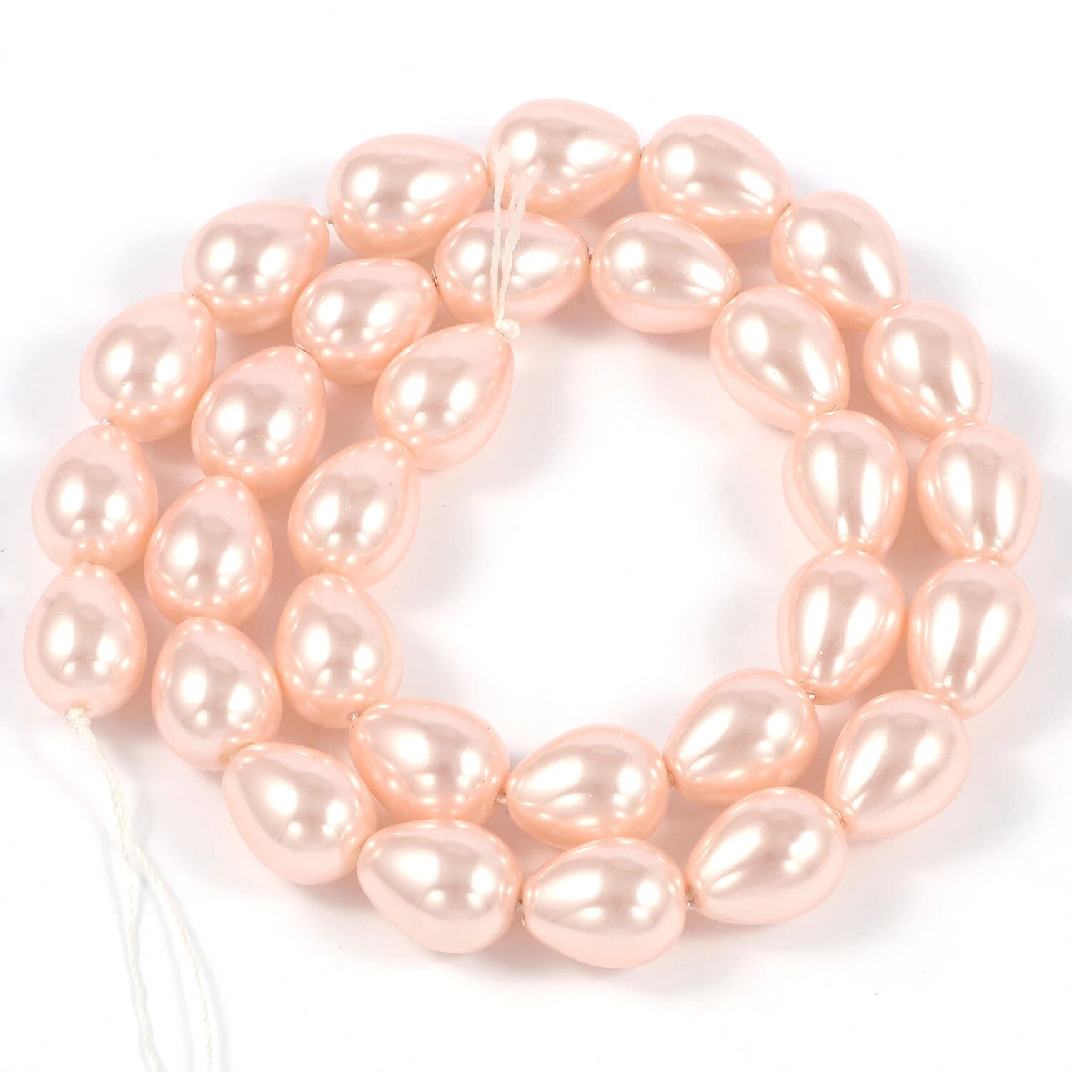 Жемчужные бусины Xilitata капля вода розовый белый желтый Розовый, 6x9mm, Pink