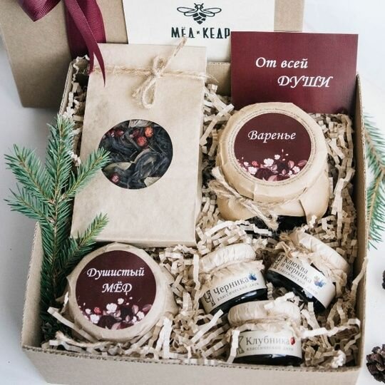 Подарочный набор "Чайная церемония" с мёдом и чаем, маме, бабушке, сестре, подруге, женщине, девушке, на день рождения