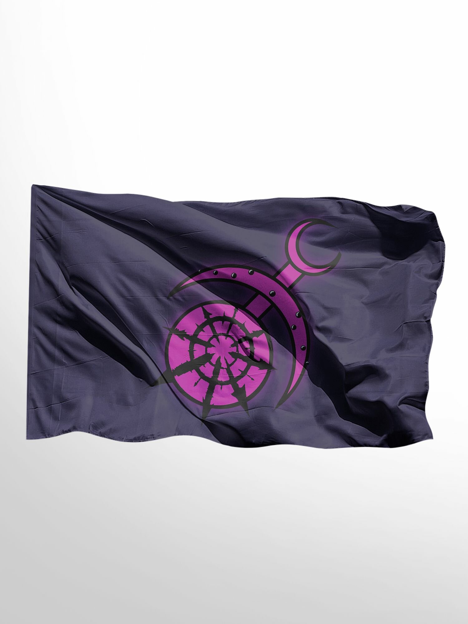 Флаг Слаанеш Звезда Хаоса Вархаммер Warhammer 40000, 90х135 см на сетке для улицы, для флагштока