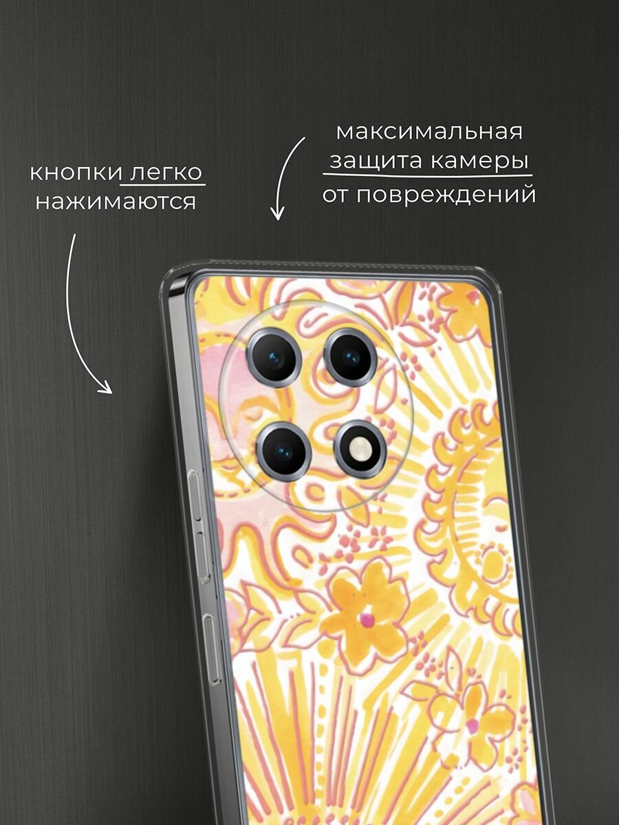Чехол на Tecno Camon 30S / Текно Камон 30S с принтом "Яркое солнце" — фото 1