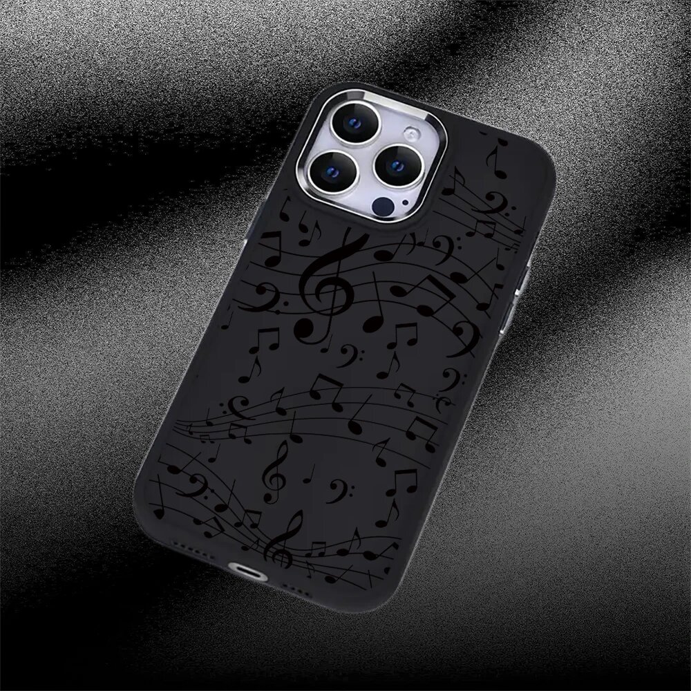 Чехол для телефона с рисунком музыкальной ноты для iPhone17/16/15/14/13/12/11/ProMax/Pro/Plus, модный подарок другу, эстетический чехол для телефона