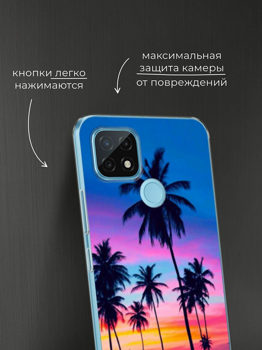 Силиконовый чехол на Realme C21 / Реалми С21 с принтом "Закат 5" — фото 1