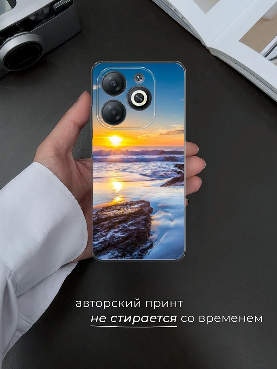 Чехол на Infinix Smart 8/8 HD/HOT 40i / Инфиникс Смарт 8/8 HD/HOT 40i с принтом "Восход 6" — фото 1