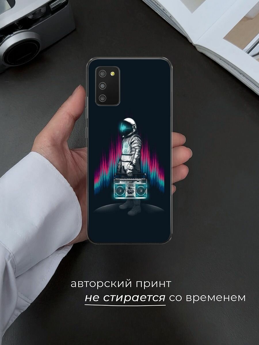 Чехол на Samsung Galaxy A02s / Самсунг Галакси A02s с принтом "Космическая вечеринка" — фото 1